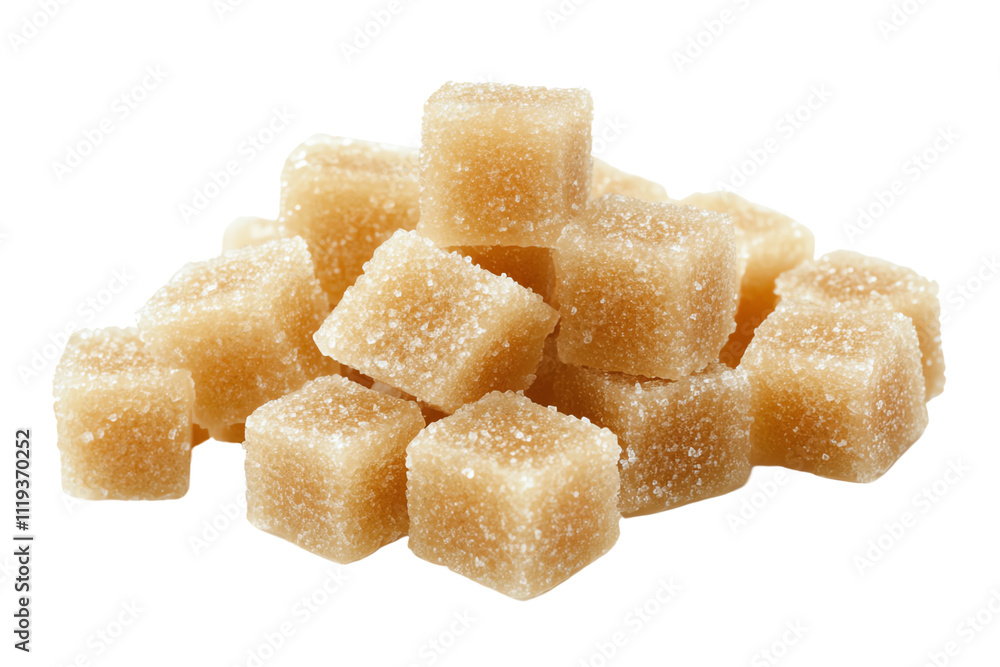 Pile of brown sugar cubes, showcasing a natural sweetener perfect for ...