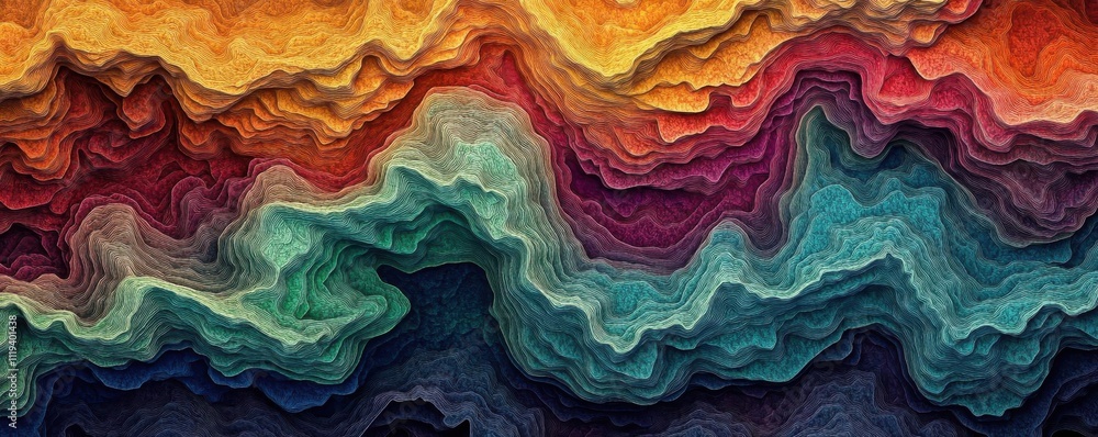Abstract texture map with vibrant hues, layered as a foundation for ...