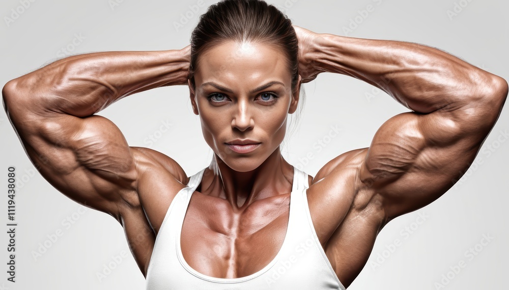 A Stunning Portrait of a Female Bodybuilder: Showcasing Strength, Dedication, and Muscular ...