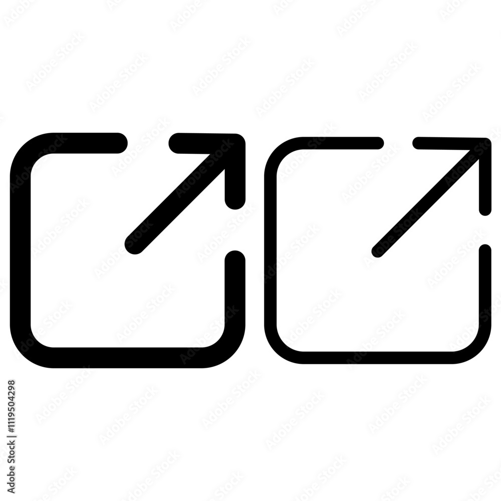 Vector de Stock External link icon, flat style pictogram icon for ...