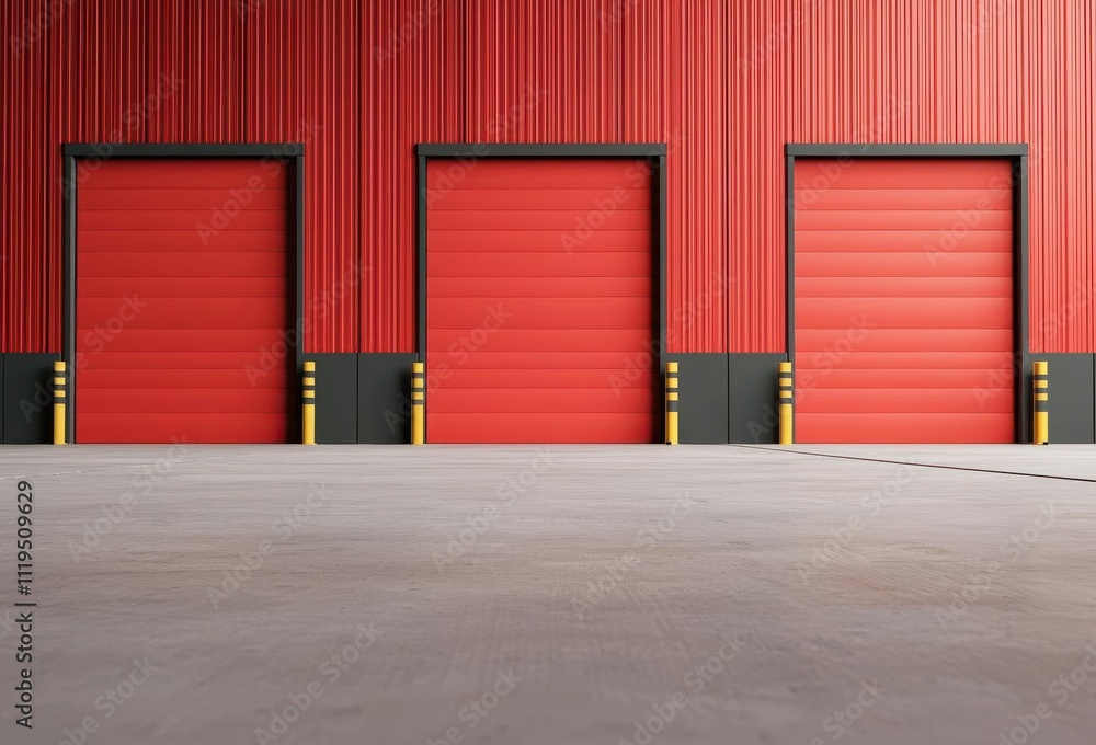 material handling concept. Loading bay with dock levelers for smooth ...