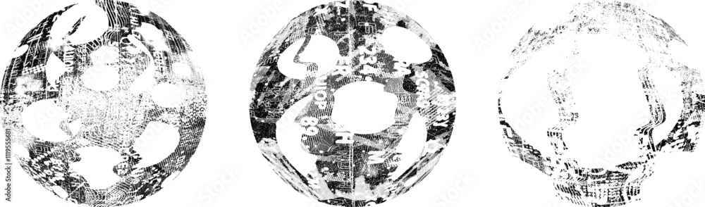 Grunge sphere Collection. Grunge Circles. Banners, Insignias , stamps ...
