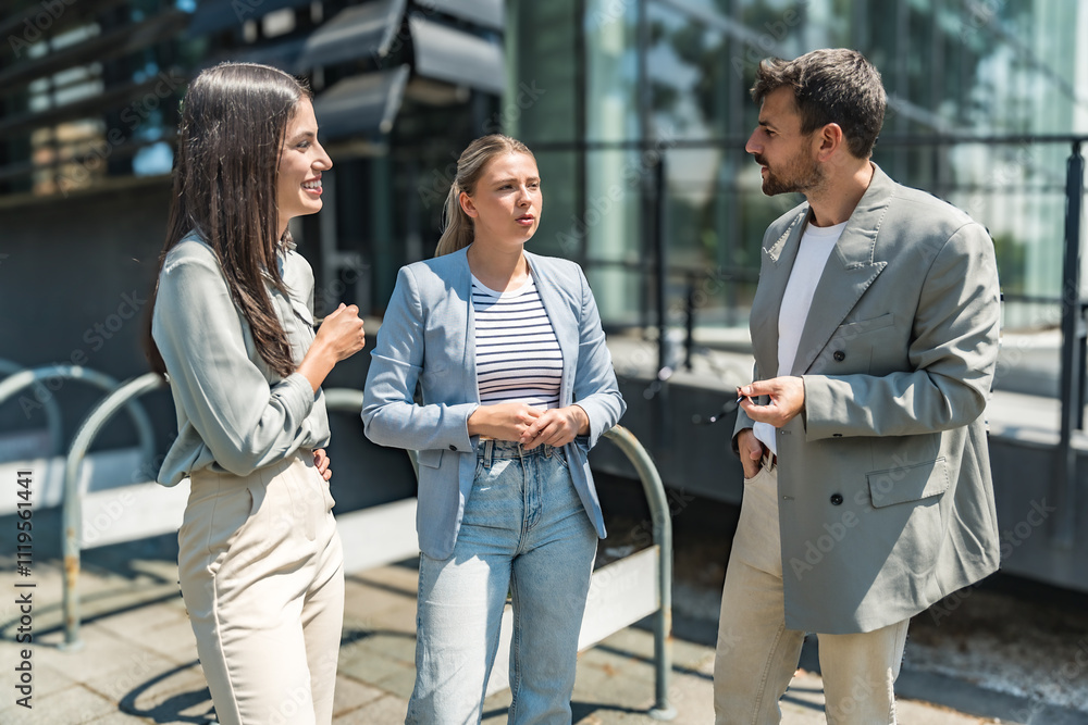 Group of modern successful business people innovative technology ...