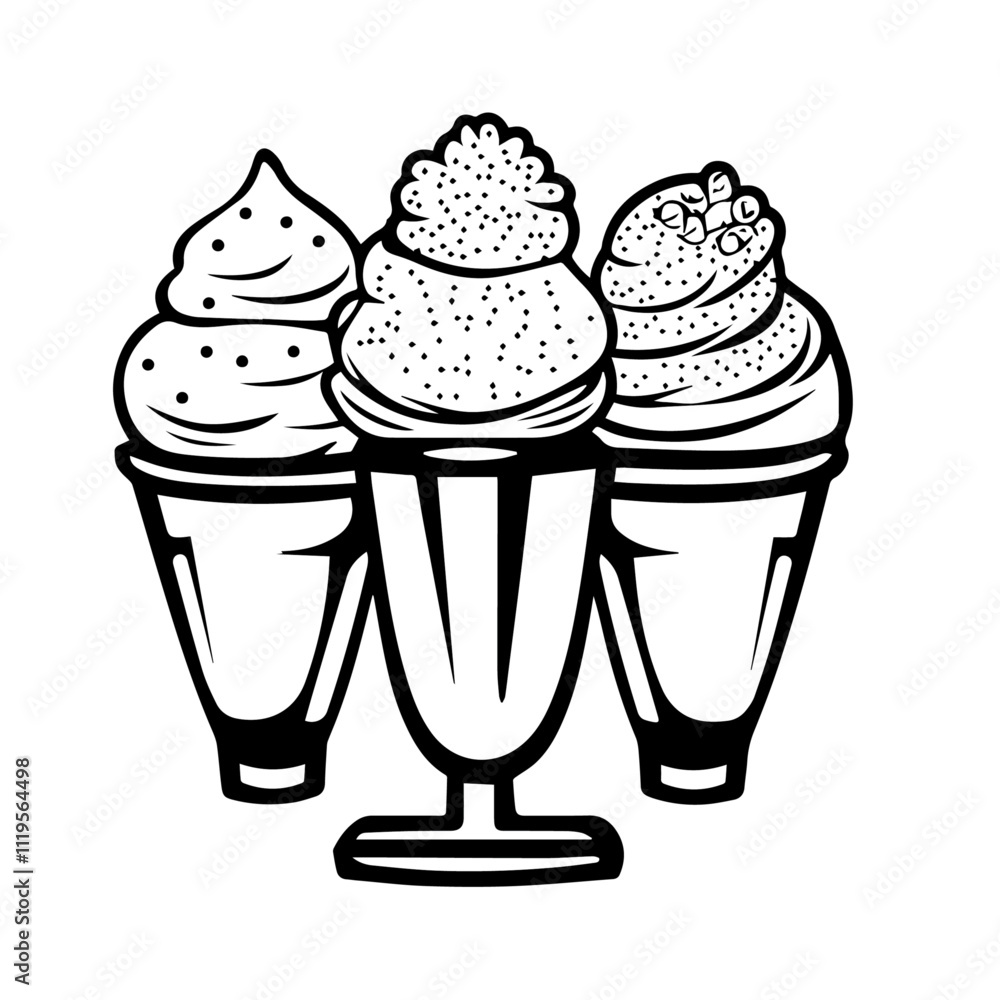 Italian Gelato Trio with Classic Flavors – A Creamy, Decadent Dessert ...