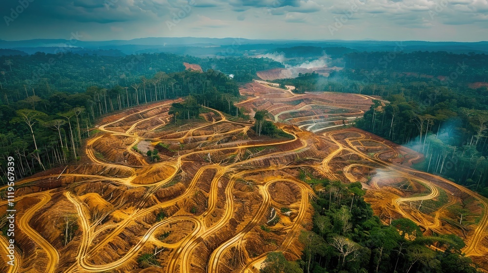 Tropical rainforest loss captured from above, revealing effects of ...