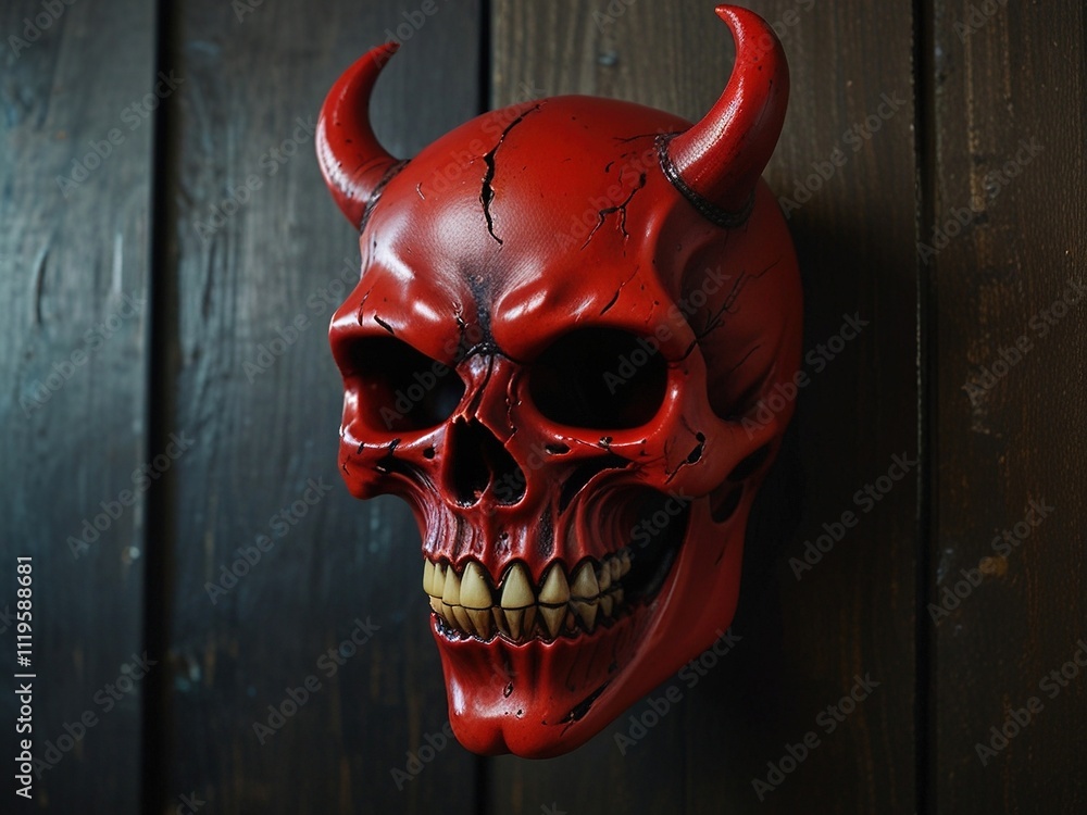 Red Oni Mask for Japanese Festival or Ceremony,Scary red devil face ...