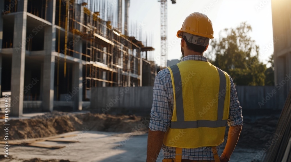 High-tech scene of an engineer integrating digital blueprints with real ...