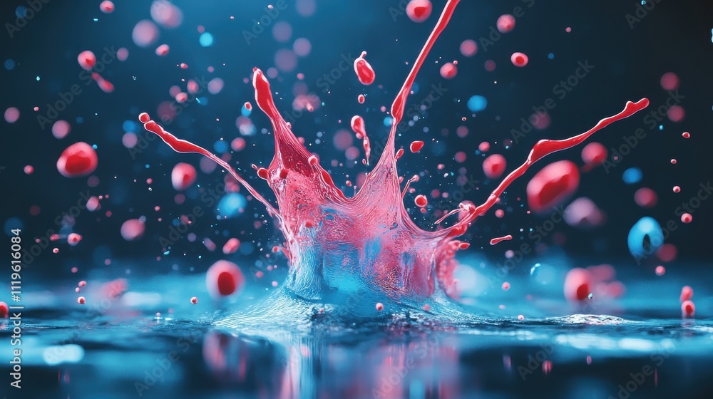 Splashes of neon colors with chaotic brush strokes, creating a sense of ...