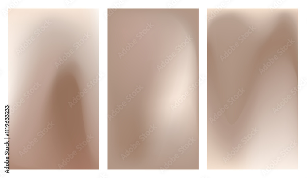 Mocha Mousse. Set of elegance soft brown gradient background on trendy ...