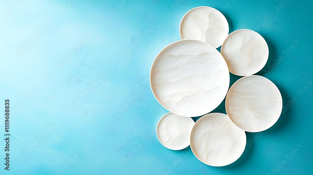A series of perfectly round white circles gradually increase in size ...