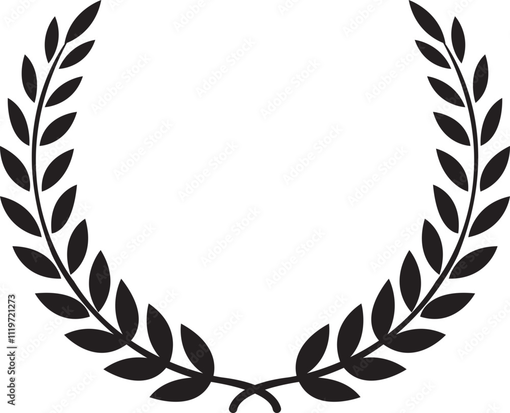 Circular foliate laurels branches icon Laurel wreath vectors isolated ...