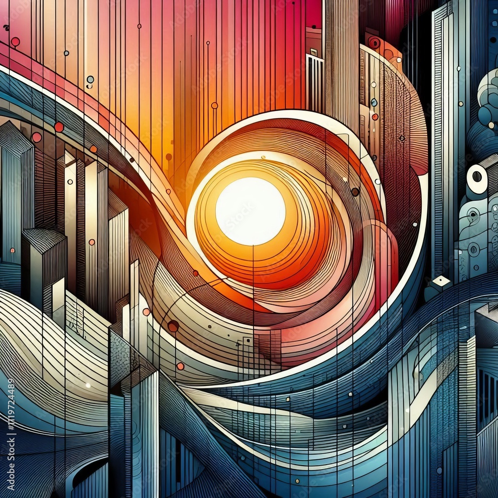 Partial Overlap Elements overlapping each other Stock Illustration ...