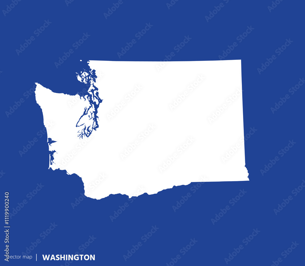 U.S states map. State of Washington vector map . you can use it for any ...