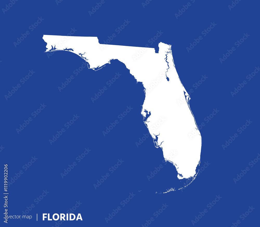 U.S states map. State of Florida vector map. you can use it for any ...