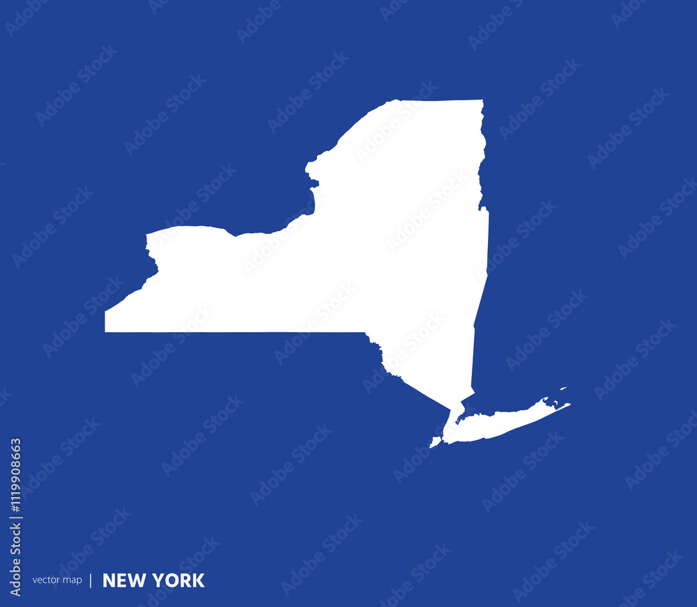 Vector de Stock U.S states map. State of New York vector map . you can ...