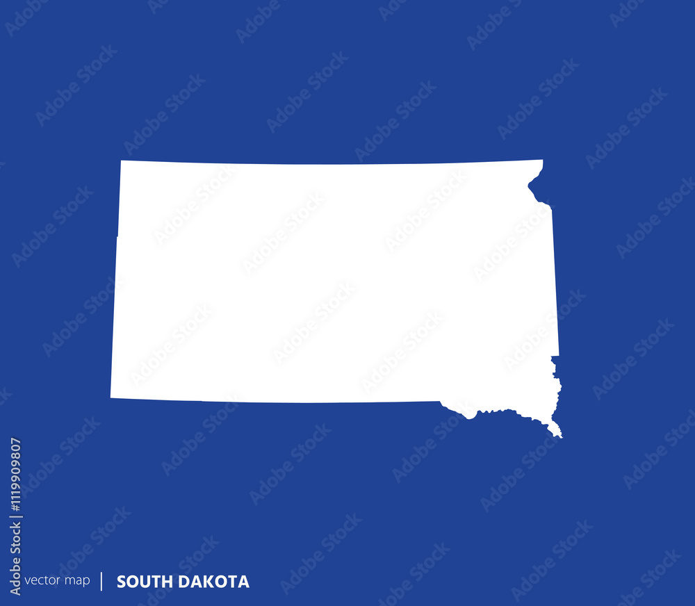 U.S states map. State of South Dakota vector map . you can use it for ...