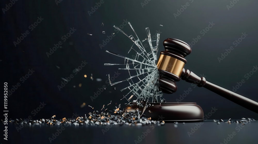 Stock-Illustration „Law restriction penalty concept. A gavel striking a ...