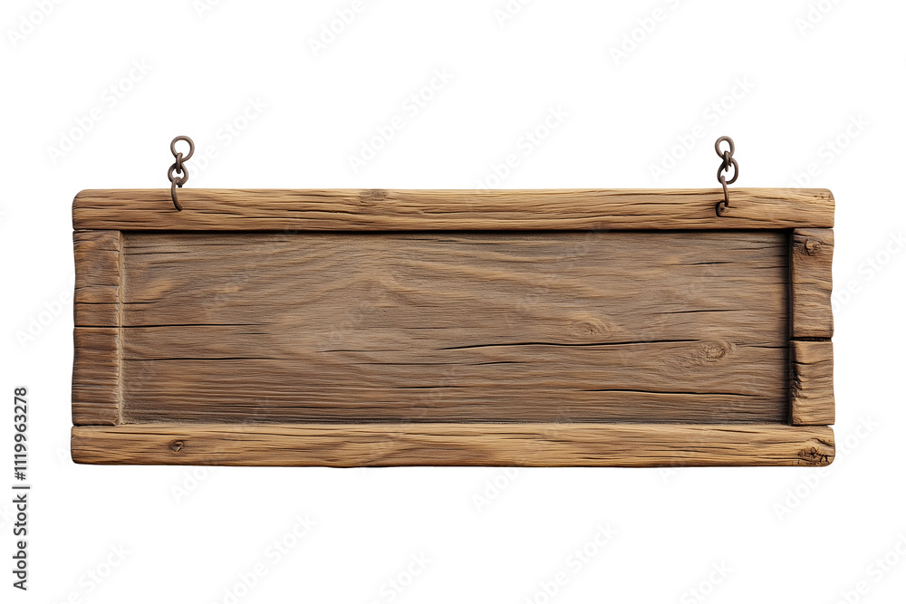 Wooden plank signboard isolated on transparent or white background, png Stock Photo | Adobe Stock
