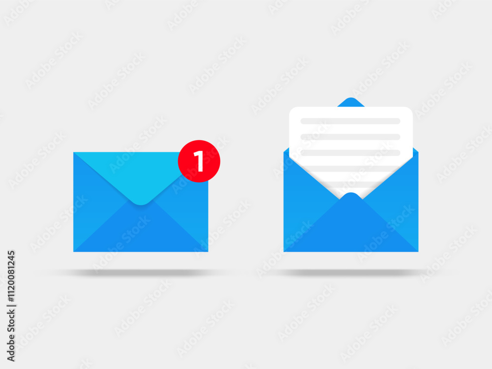 New message notification concept on realistic smartphone mockup. New ...