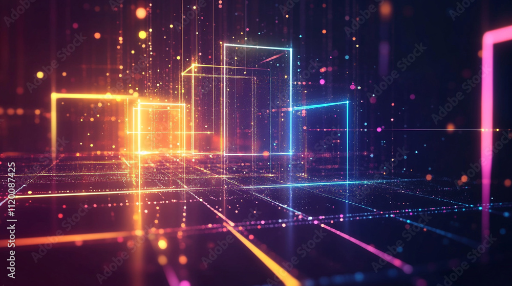 Modern hi-tech background. Blue futuristic background. Digital concept ...