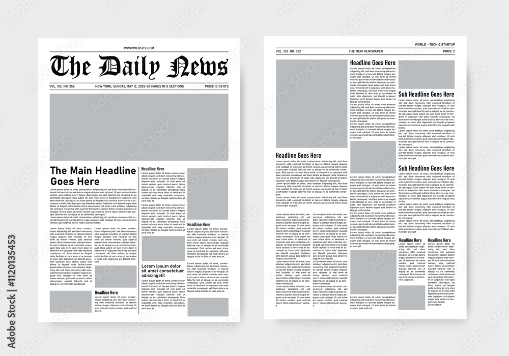 newspaper template old style. the daily newspaper vintage design ...