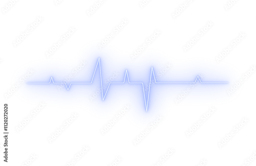 Abstract bright glowing neon laser line pulse heart beat. Stock ...