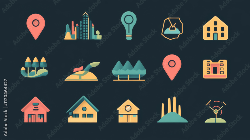 icon plot area in acres, square metres, kilometres, feet, yards, miles ...