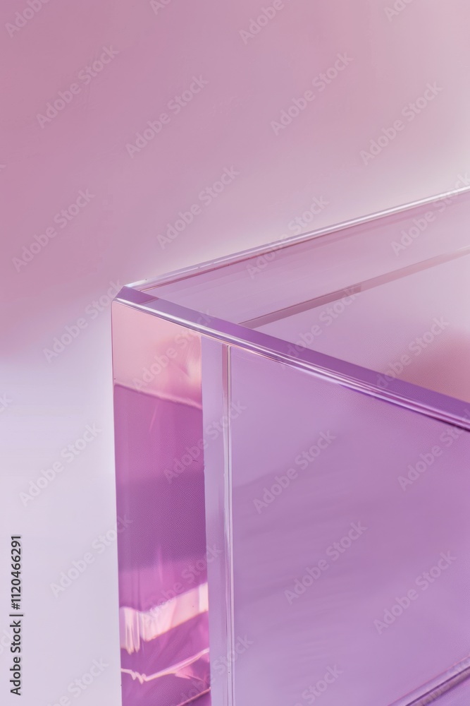 Detailed view of a transparent acrylic display platform showcasing ...