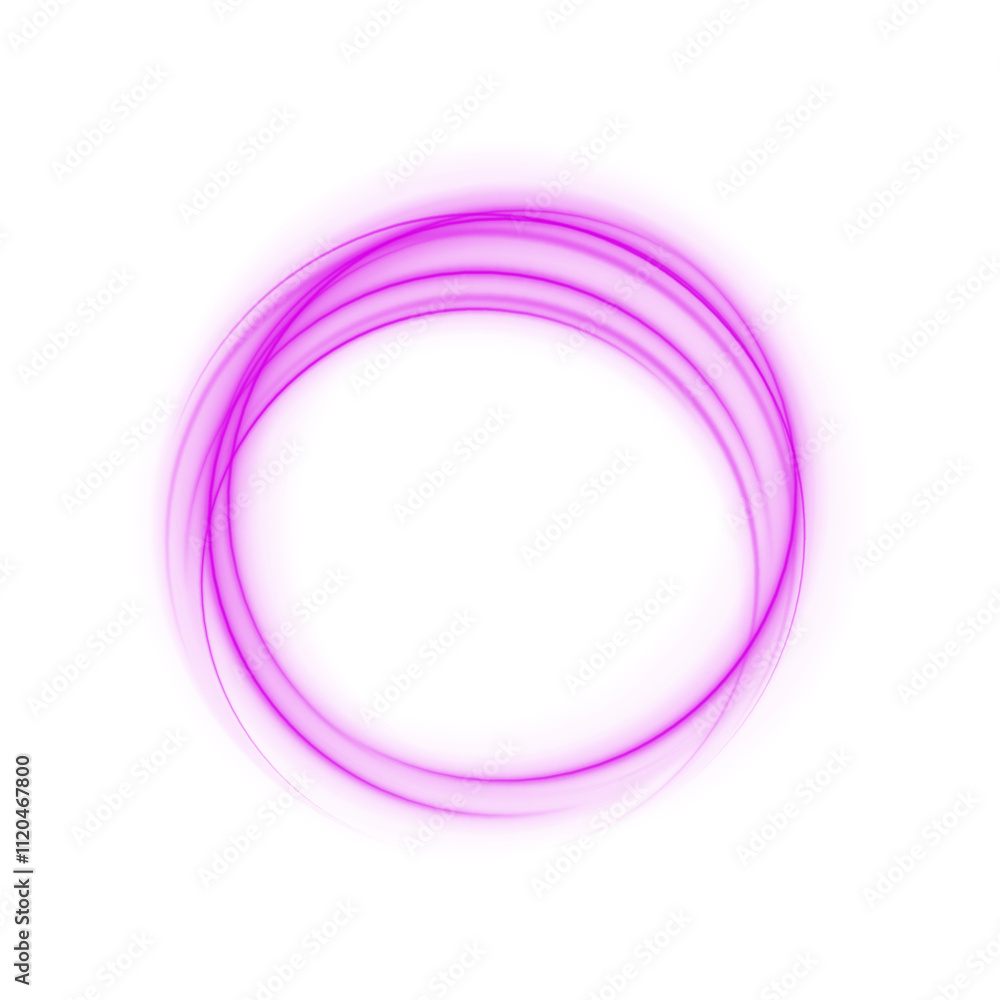 Light Pink Neon Ring: Circular Glow with Movement and Speed Effect for ...