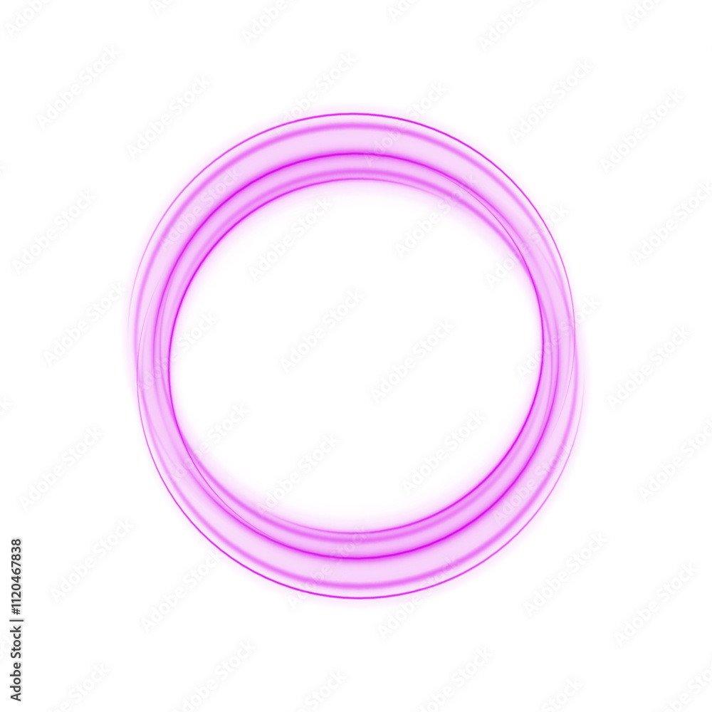 Light Purple Neon Ring: Circular Glow with Movement and Speed Effect ...