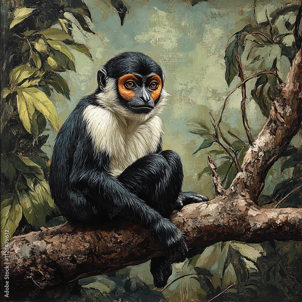 Exploring the unique behavior of monkeys in their natural habitat dense ...