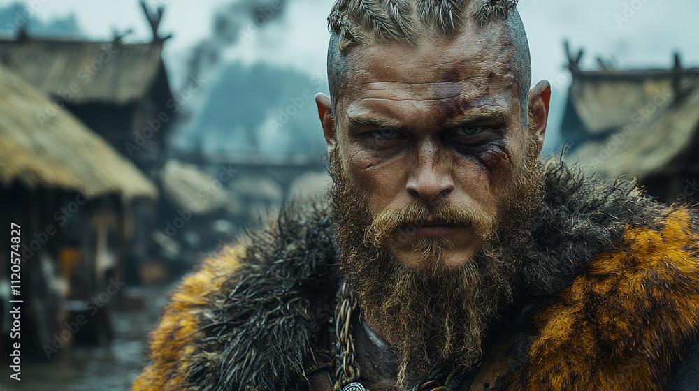 Epic Viking Warriors in Battle Gear, Fierce Viking Soldiers Ready for ...