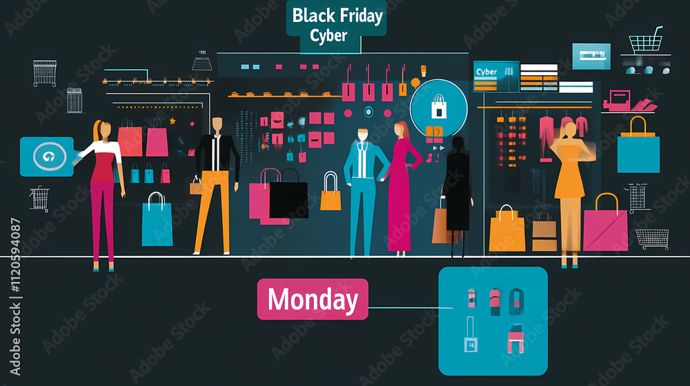 Understanding the Shopping Frenzy: A Detailed Infographic Comparing ...