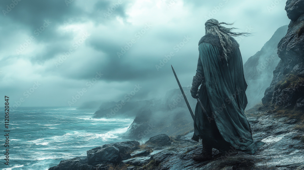 Epic Viking Warriors in Battle Gear, Fierce Viking Soldiers Ready for ...