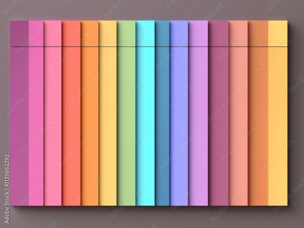 Color palette swatches laid out in a gradient, exploring design options ...