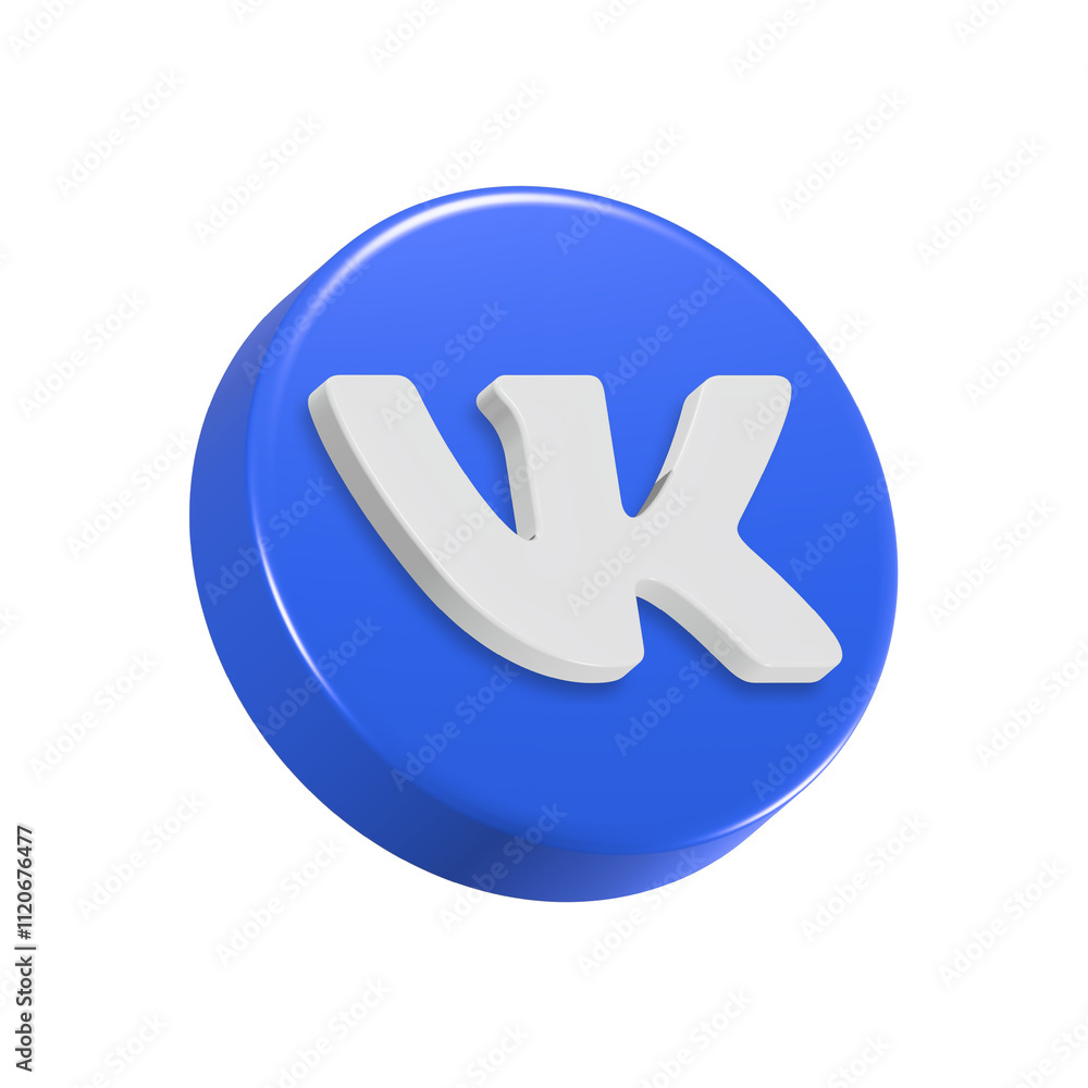 vkontakte vk logo. vk icon 3d , social media icons. social media and ...