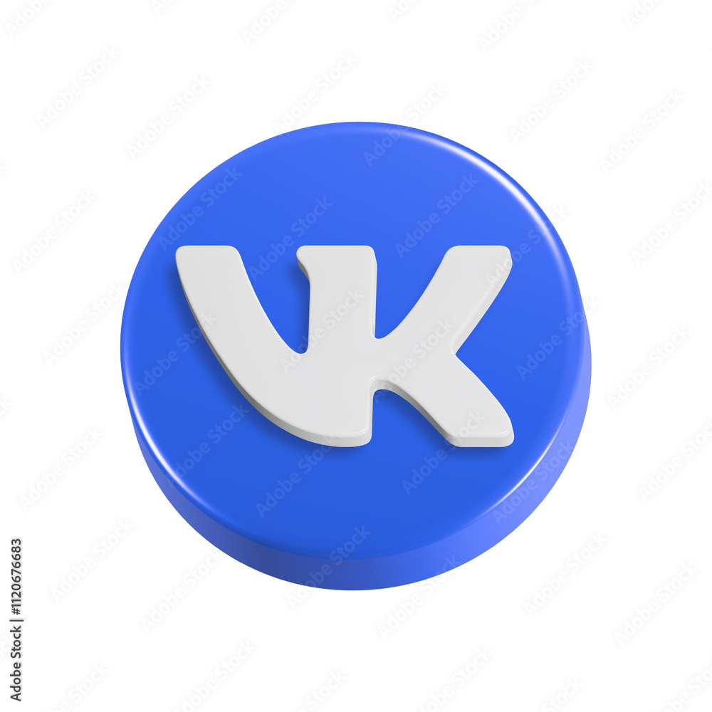 vkontakte vk logo. vk icon 3d , social media icons. social media and ...