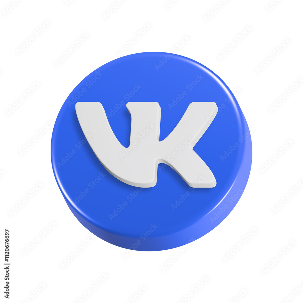 vkontakte vk logo. vk icon 3d , social media icons. social media and ...