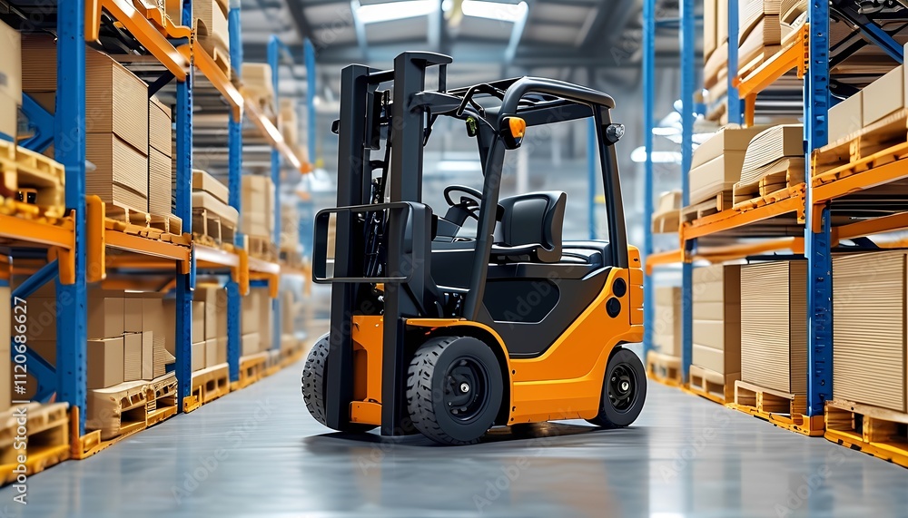 Forklift operation in warehouse industrial setting equipment handling ... Forklift operation in warehouse industrial setting equipment handling ...
