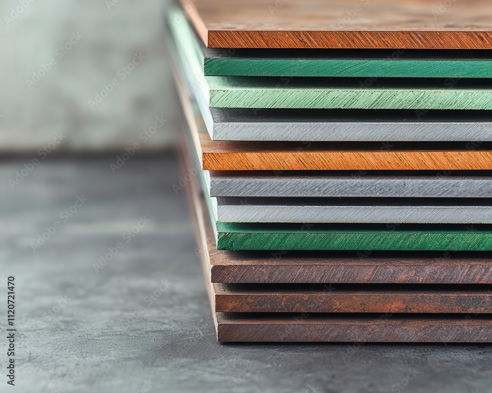 Layered structure of laminated metal alloys, properties, illustrating ...