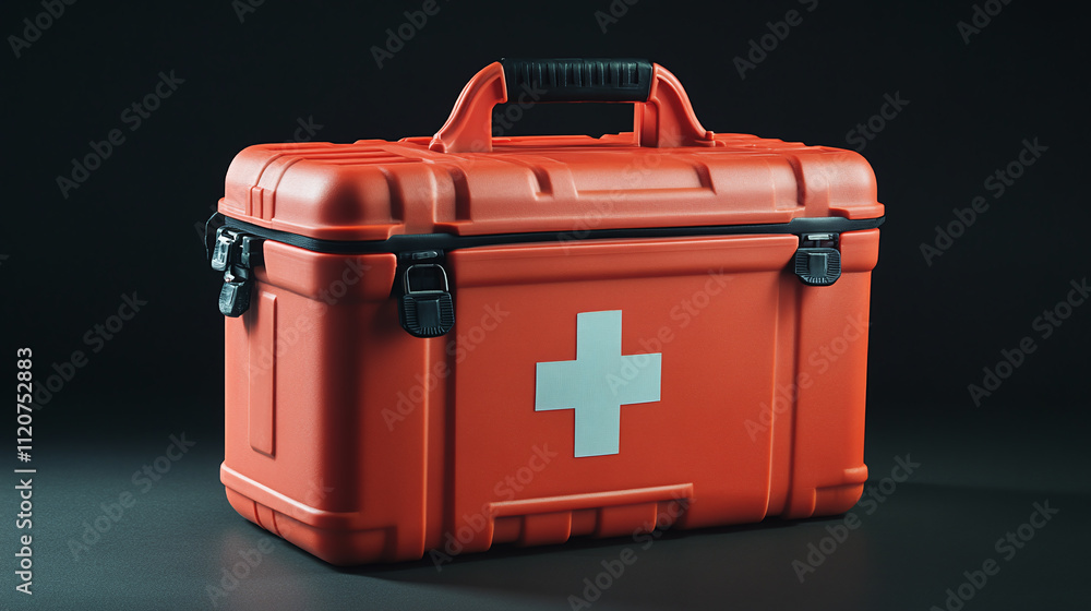 Essential first aid kit medical, vital emergency box cross supplies ...