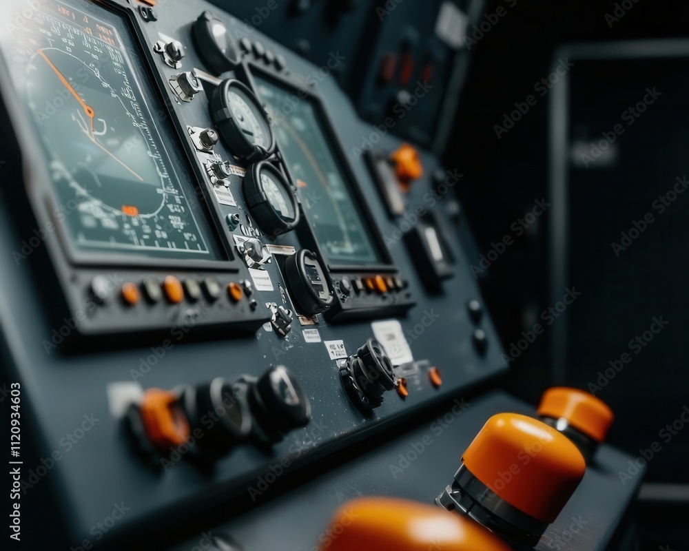 Detailed shot of the cargo ship s dynamic positioning system, allowing ...