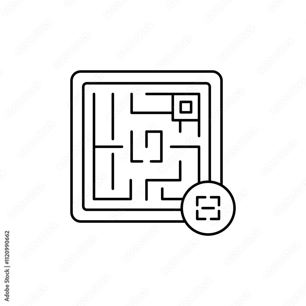 Outline Icon QR Code Link to explain the scannable link. Stock Vector ...