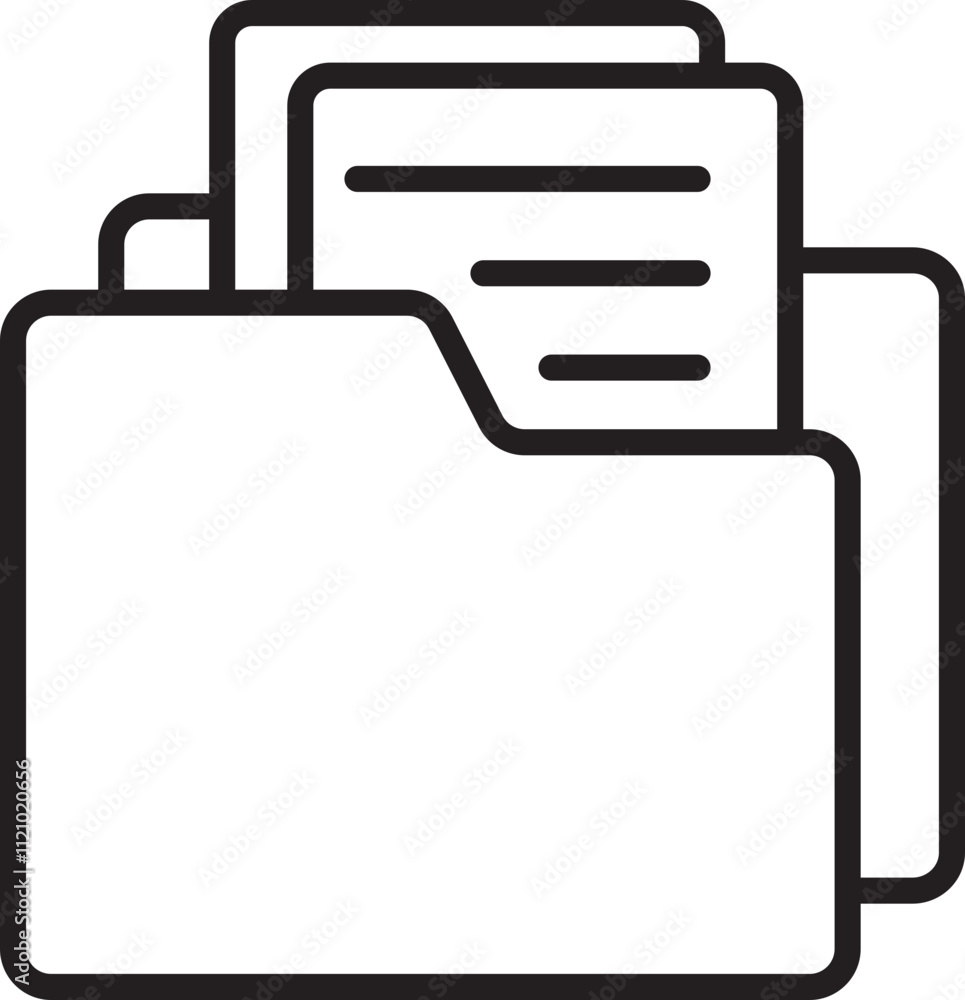 document in folder icon info file vector signs icon Stock Vector ...