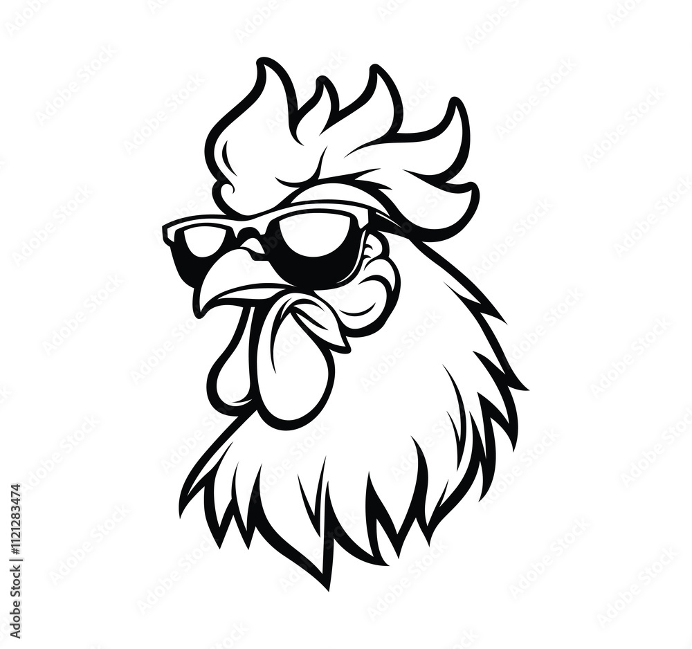 Cool rooster vector Stock Vector | Adobe Stock