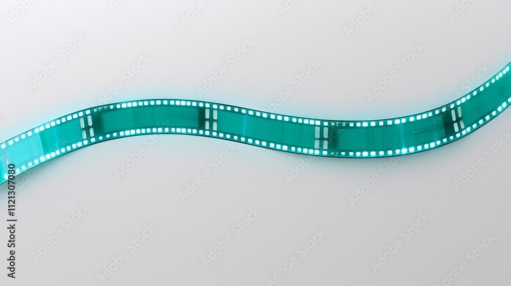 Old super 8 film projector vintage green blue light leak film strip ...