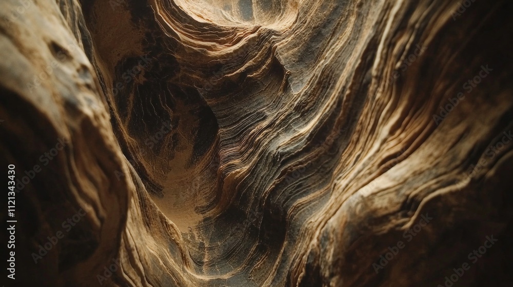 Stock-Foto „Waves of vibrant colors and textures draw the eye deep into ...