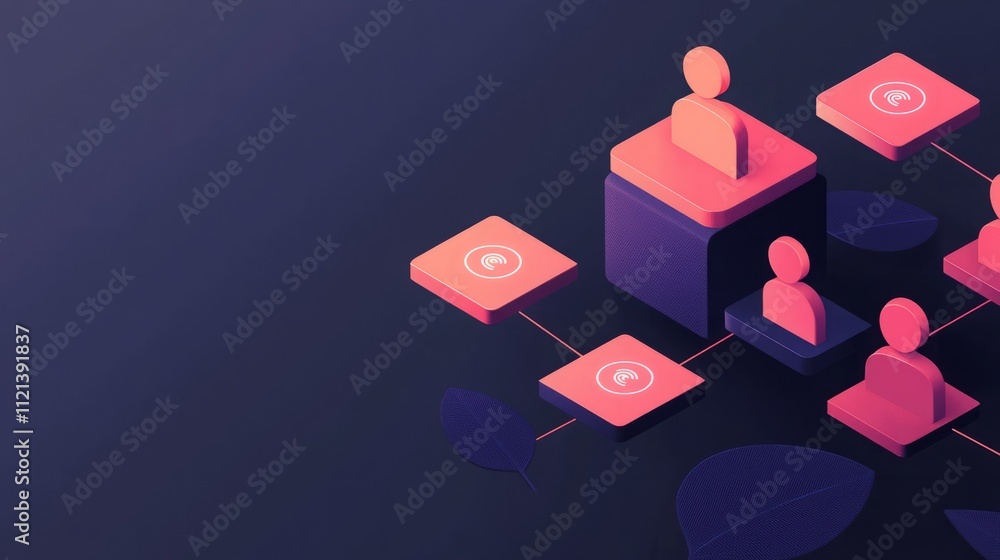 Register signup login. A modern graphic illustrating a hierarchical ...