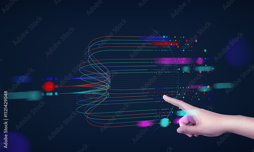 Title A hand showing AI tech with Generative Ai concept, artificial ...