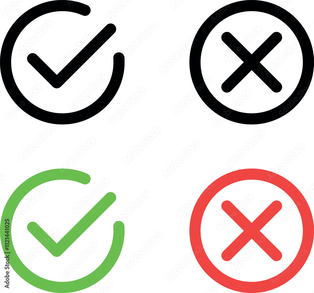 check mark icon button set. check box icon with right and wrong buttons ... check mark icon button set. check box icon with right and wrong buttons ...